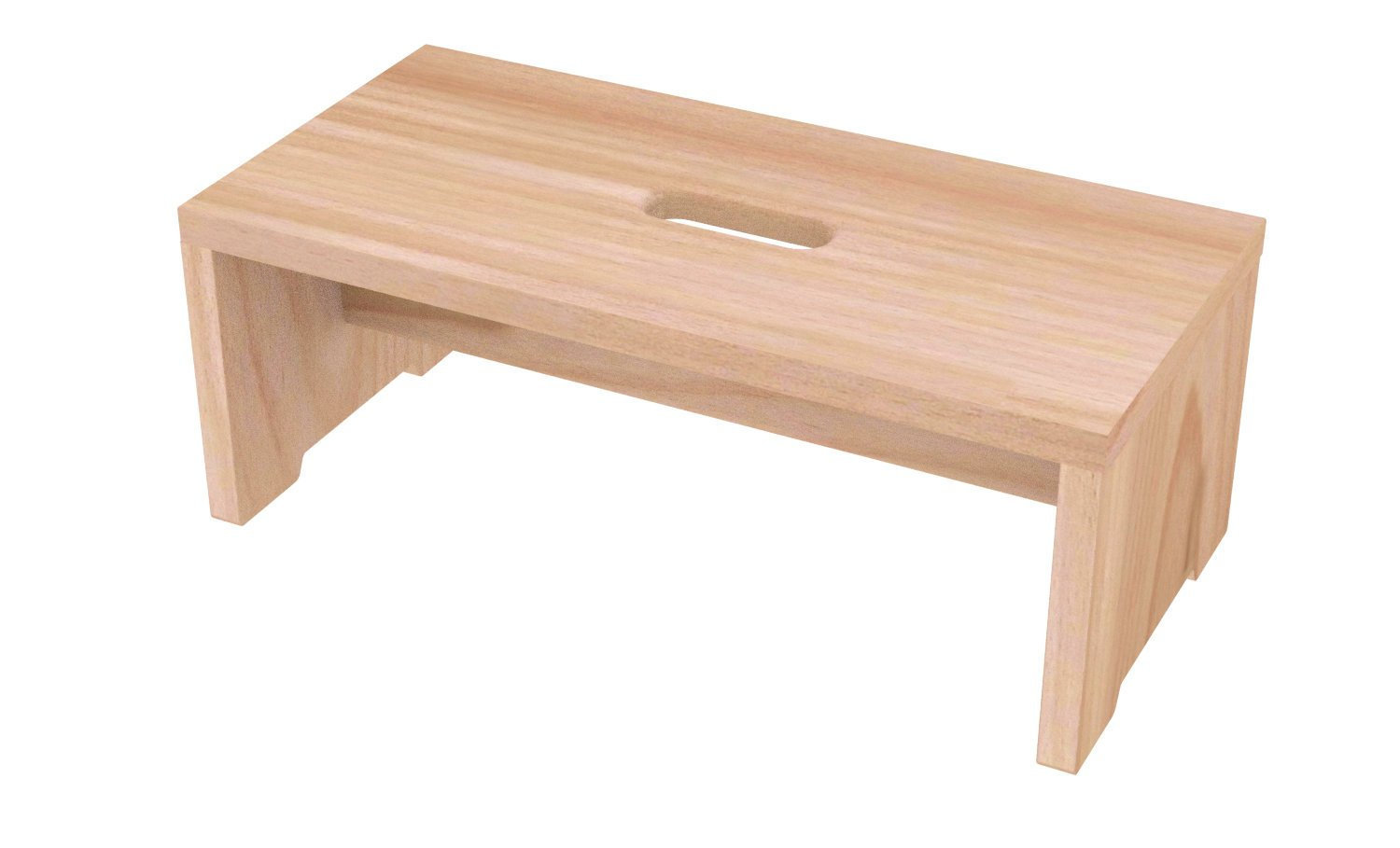 breiter Hocker Schemel aus Holz, Hartholz, Buche , stabil und ...