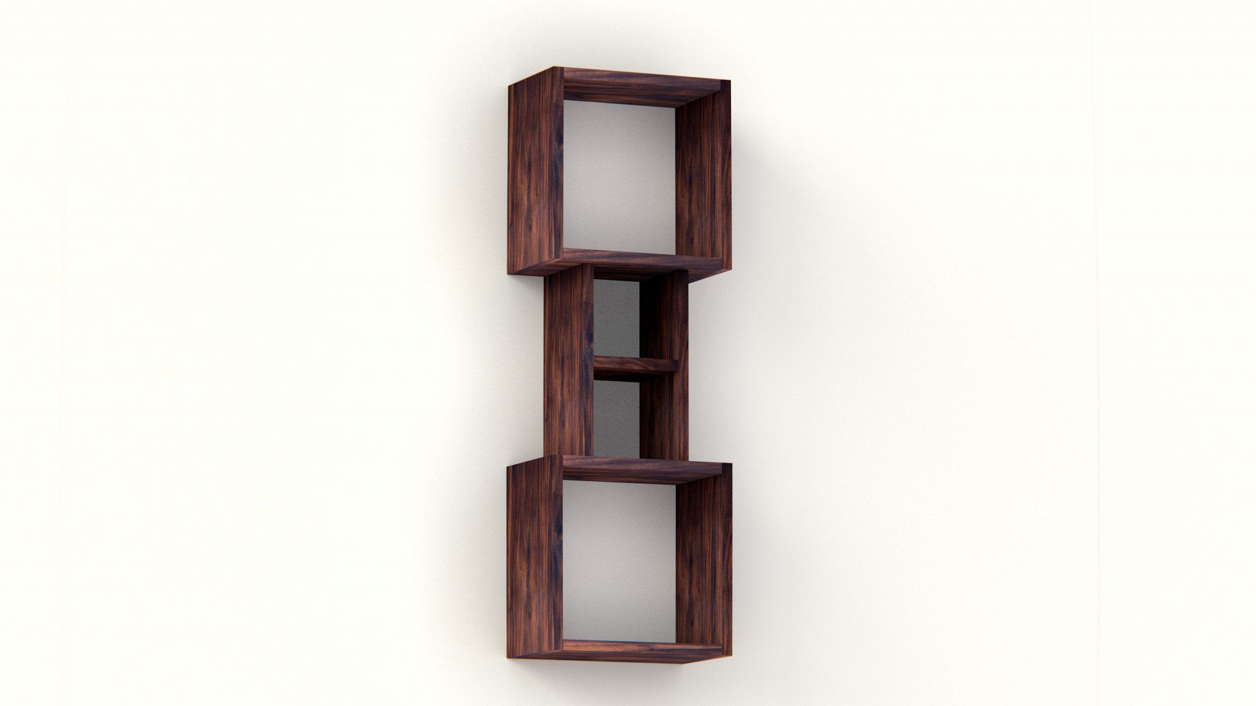 Wandregal Bücherregal „Säule“ aus Nußbaum (abgebildet) oder andere ...