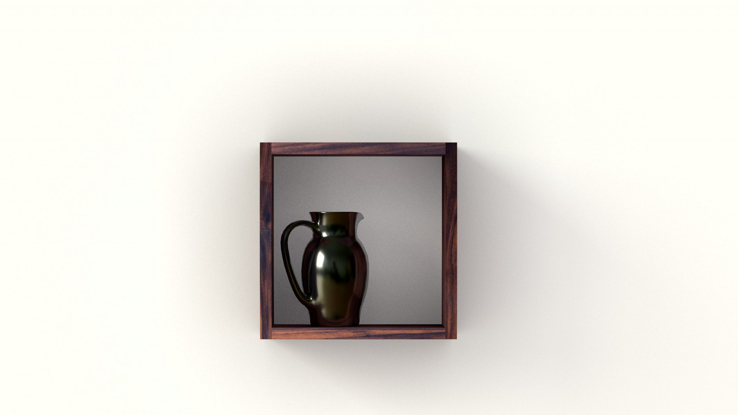 Wandregal Bücherregal „Kubus“ aus Nußbaum (abgebildet) oder andere ...