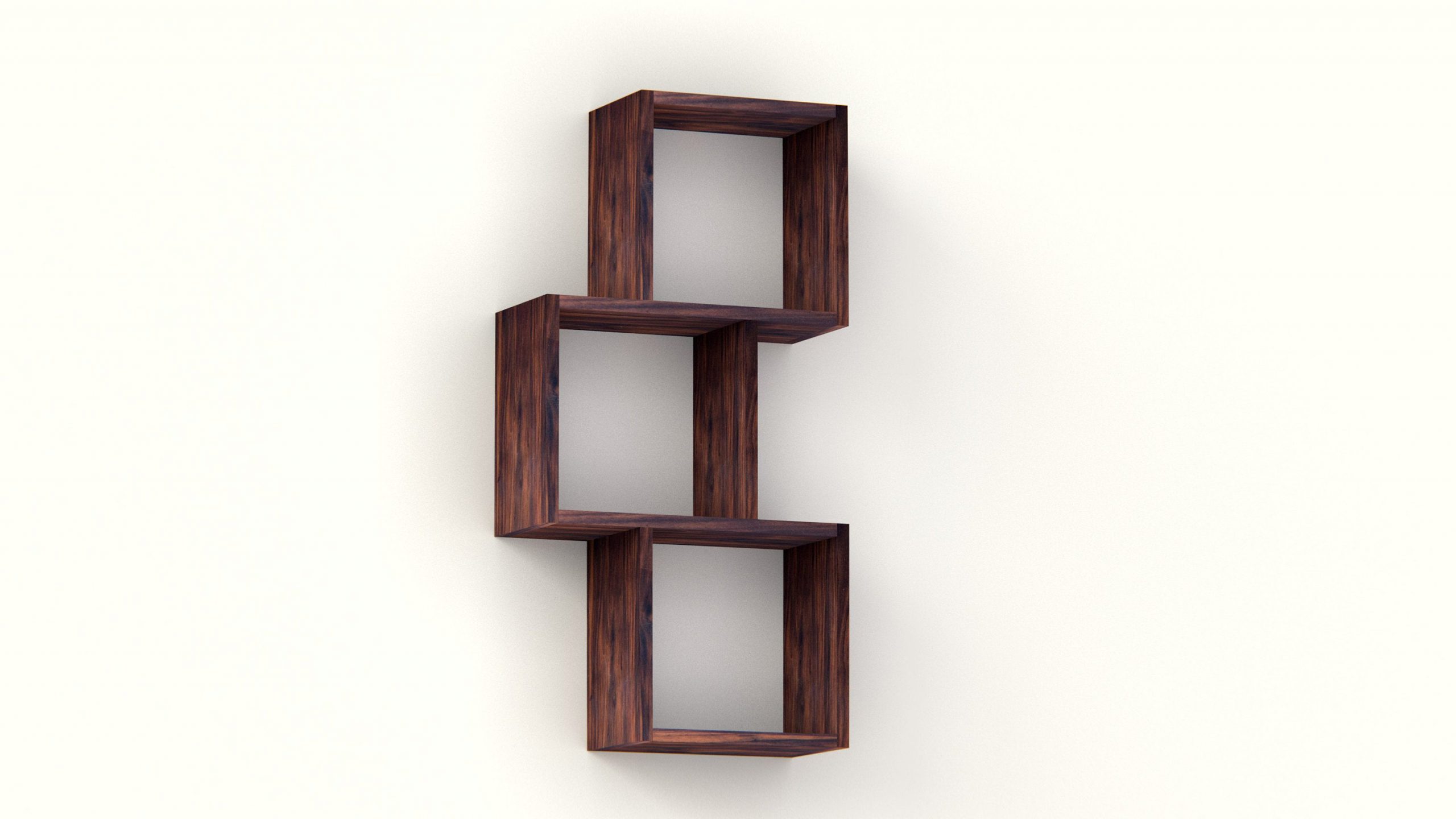 Wandregal Bücherregal „Stufen“ aus Nußbaum (abgebildet) oder andere ...