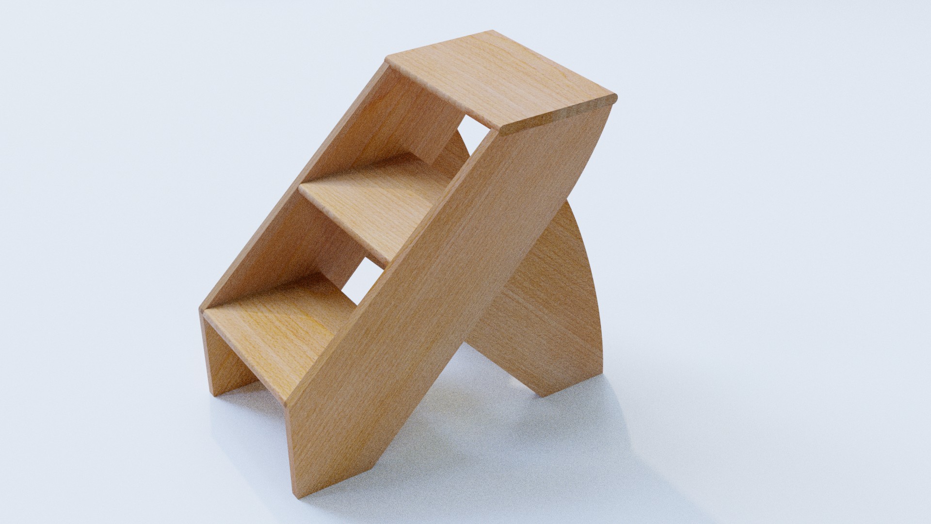 Hocker Drei Stufen Schemel aus Holz, Hartholz, Buche , stabil und ...