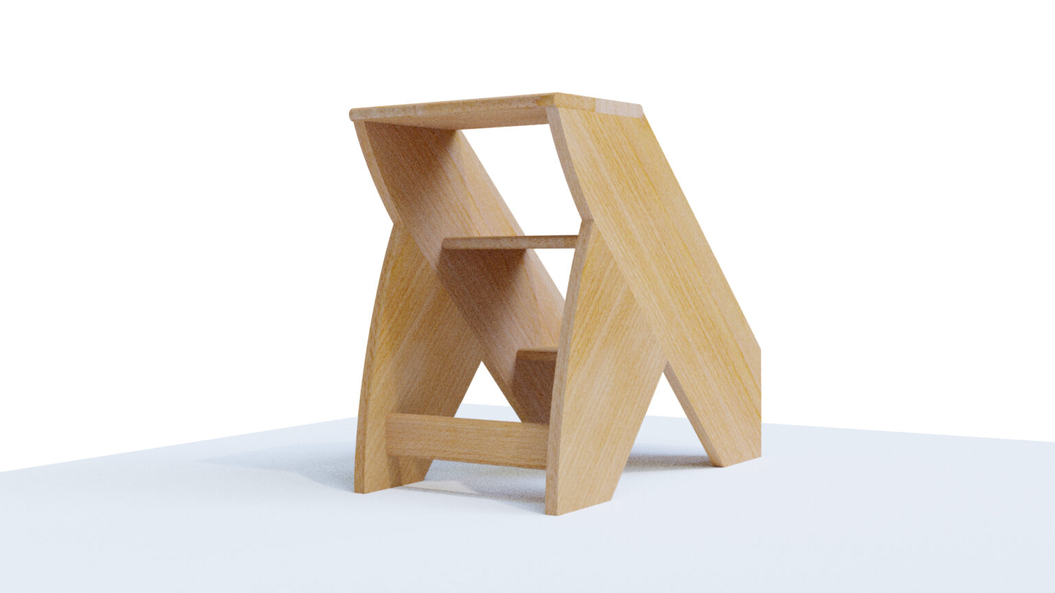 Hocker Drei Stufen Schemel aus Holz, Hartholz, Buche , stabil und ...